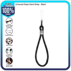 Promo Ringke Rope Hand Strap Black Tali Gantungan HP Paracord Wrist ...