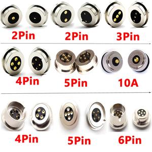 Jual 1Pair 2/3/4/5/6Pin waterproof high current magnet suction spring ...