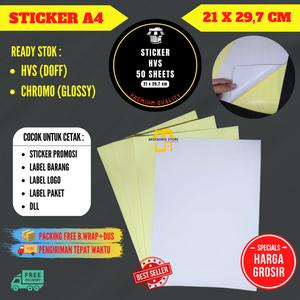 Jual STIKER LABEL A4 ISI 50 LEMBAR / KERTAS STICKER UKURAN A4 - Jakarta ...