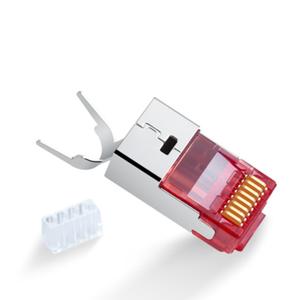 Jual RJ45 Connector 50U 8P8C Cat7 Shielded STP Crimp RJ45 Plug Network ...