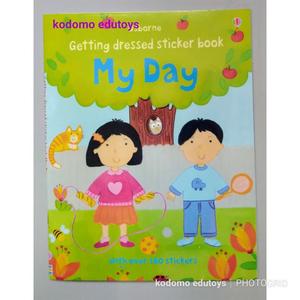Jual Usborne Getting dressed sticker book - My Day, Buku Aktifitas Anak ...
