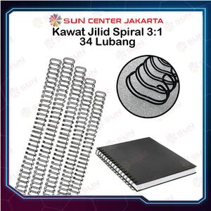 Jual Spiral Kawat / Ring Kawat Jilid Spiral 3:1 34 Lubang Warna Hitam ...