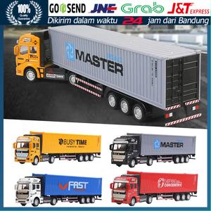 Jual Mainan Diecast TRUCK CONTAINER Lampu Suara Alloy Car - Mainan ...