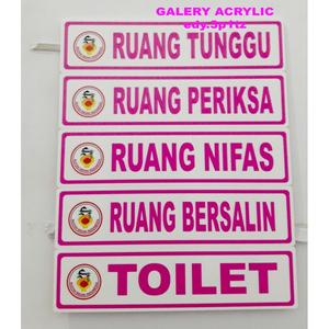 Jual Sign Board Acrylic Sign Label Acrylic Papan Nama Ruangan 5x20 ...