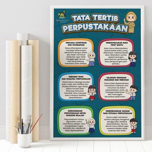 Jual Poster TATA TERTIB PERPUSTAKAAN Edukasi Pendidikan Dekorasi ...