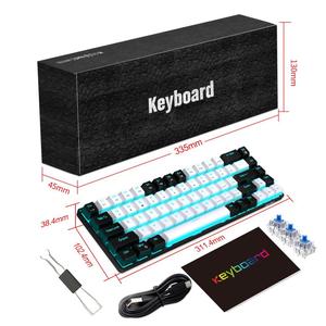 Jual 68 Key Mechanical Keyboard Compact Wired Gaming Keyboard With Dual ...