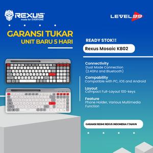 Jual [Oasis bites] Rexus Keyboard Dual Connection Mosaic KB02 ...
