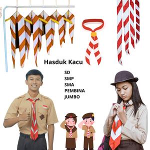 Jual Kacu Dasi Hasduk Pramuka Merah Putih SD SMP SMA JUMBO Pembina Guru ...