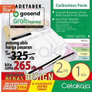 Jual CETAK NOTA -- 1 RIM 2 PLY - RANGKAP -- Percetakan Custom NCR ...