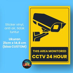 Jual STIKER Sticker Area Dimonitor CCTV - CCTV ENG, A5 (14,8 x 21 ...