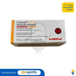 Promo CONCOR 2.5 MG BOX 100 TABLET / HIPERTENSI Cicil 0% 3x - Kab ...