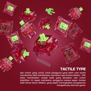 Jual UM(1) Switch DA x AJAZZ Watermelon 3 Pin Plate Mount 60g Tactile ...