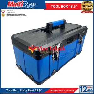 Jual toolbox tool box plastik body besi 18.5inch MULTIPRO heavy duty ...