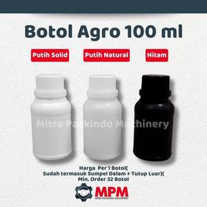 Jual Botol Agro Labor Pupuk 100ml Hitam PutihNatural PutihSolid HDPE ...