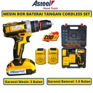Jual Bor Portable Tangan Listrik Baterai Cordless Drill Impact Elektrik ...