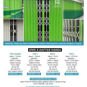 Jual READY STOCK STOK- PINTU HARMONIKA PINTU RUKO FOLDING GATE ROLLING ...