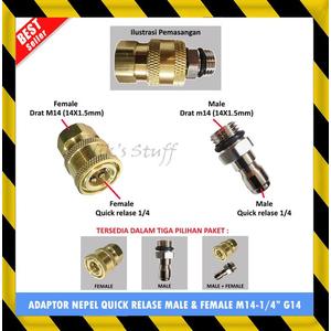 Jual JTTOP- QUICK RELEASE NEPEL ADAPTOR ADAPTER KONEKTOR KOPLER COUPLER ...