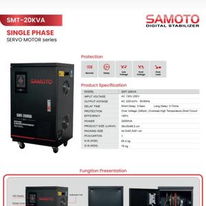 Jual Stabilizer Samoto SMT-20KVA 20 KVA 1 Phase Servo Motor / Stabilis ...