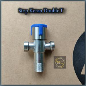 Jual Ratiroti-8 Stop Kran Kloset 2 Cabang Nikel Double Jet Shower Keran Bidet T Model Tee Spot ...