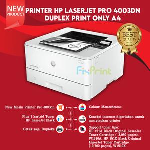 Promo HP Printer LaserJet Pro 4003dn Monochrome Duplex Network (2Z609A)Pengganti Printer HP ...