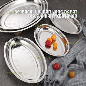 Jual Piring Oval Stainless Steel Berbagai Ukuran Diameter Piring Buah ...