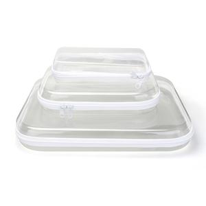 Jual 1PC Plastic Zippered Pouch Hard Bins Storage Bins Stackable ...
