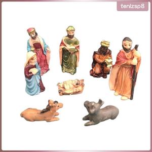 Jual [Tenlzsp8] 8x Patung Kelahiran Nativity Set Patung Yesus Ornamen ...