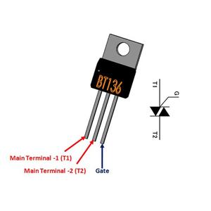 Jual BT136-600E Triac Transistor mosfet BT 136 600 BT136-600 4A 600V TO ...