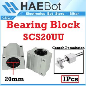 Jual SCS20UU SCS20 Linear Ball Bearing Block Bushing 20mm CNC 3D Printer Mekanik Axis Motion CNC ...