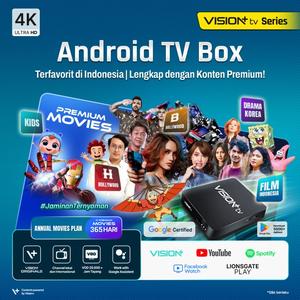 Jual Android TV Box Vision+ TV Series - Annual Movies Plan Gratis 365 ...