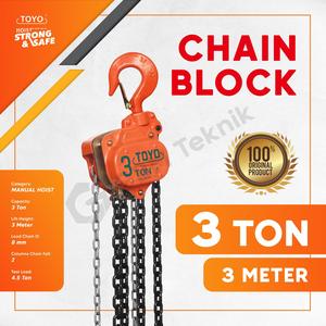 Jual TOYO CHAIN BLOCK 3 TON (3 TON X 3 METER, 3 TON X 5 METER, 3 TON X ...