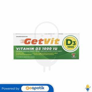 Jual GETVIT VITAMIN D3 1000 IU BOX 30 TABLET - Kota Surabaya - Apotek ...