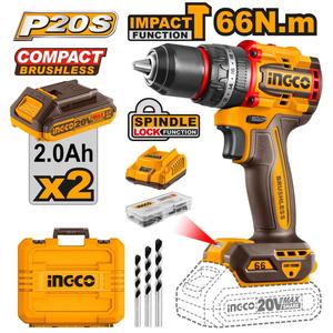 Jual Ingco CIDLI20602-GK Cordless Impact Drill 13mm Mesin Bor Beton ...