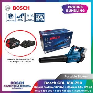 Promo Bosch GBL 18V-750 Brushless Blower Angin + Baterai ProCore 18V 8Ah + Charger 18V GAL 18-40 ...