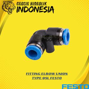 Jual QSL-8 FESTO ONE TOUCH FITTING ELBOW UNION SLIP LOCK FUSH IN ...
