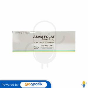 Jual ASAM FOLAT NOVAPHARIN 1 MG BOX 100 TABLET - Jakarta Utara - Apotek ...