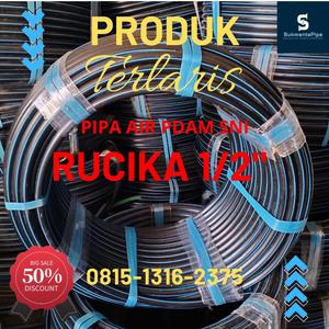 Jual SELANG PIPA AIR PDAM ECERAN TERMURAH PIPA HDPE RUCIKA 1/2 INCI ...