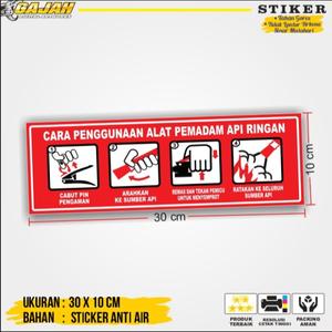 Jual STIKER LABEL CARA PENGGUNAAN APAR / LABEL CARA PAKAI APAR ...