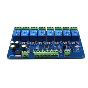 Jual DC 7V-30V Modbus Rtu 8 Channel Relay Module Control Switch RS485 ...
