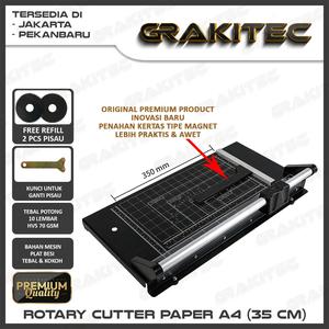 Jual Rotary Paper Cutter Trimmer A4 / A3 vertikal 35 cm - Alat Potong ...