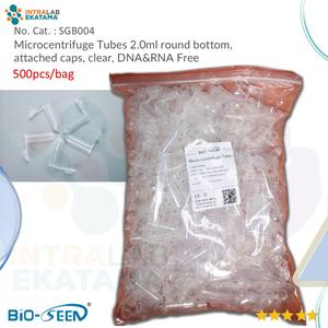 Jual Microcentrifuge Tubes 2.0ml round bottom, attached caps, clear ...