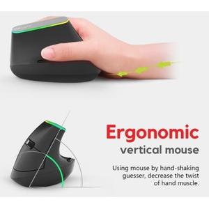 Jual Delux M618D Rechargeable Wireless Vertical Ergonomic Mouse Gaming RGB - Hitam, M618DB ...
