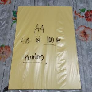 Jual Kertas HVS A4 Warna KUNING Eceran Isi 100 Lembar / Paper Fotocopy ...
