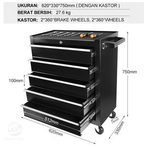 Promo Cabinet Trolley 5 Drawer Susun Laci +19pcs Tool Kit Set Car ...