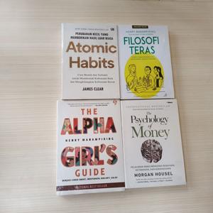 Jual Paket 4 Buku Atomic Habits | Filosofi Teras | The Psychology Of Money | The Alpha Girls ...