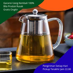 Jual WW Teko Teh Kaca Tahan Panas Api Teapot Unik Pemanas Kettle Teh ...