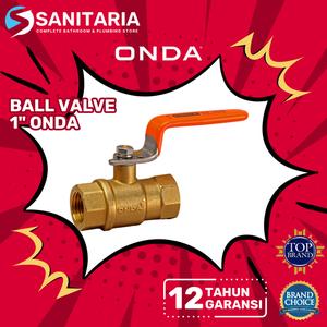 Jual Stop Kran 1 1/4 inch Onda, katup bola berbahan kuningan, ideal ...