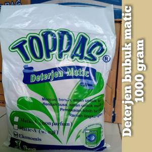 Jual Deterjen Bubuk Matic 1000gr (Cuci Pakai Mesin) Merk Toppas ...
