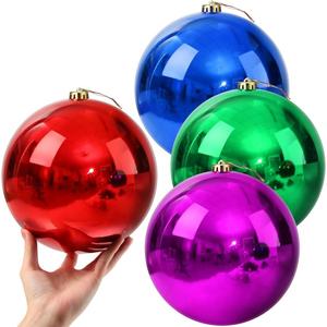 Jual [ 20cm 15cm 12cm 10cm 8cm ] Bola Natal Jumbo Besar isi 12 Packing ...