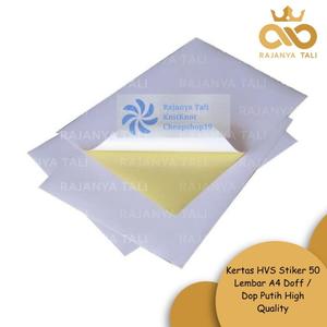 Jual SN07 Kertas HVS Stiker 50 Lembar A4 Doff / Dop Putih High Quality ...